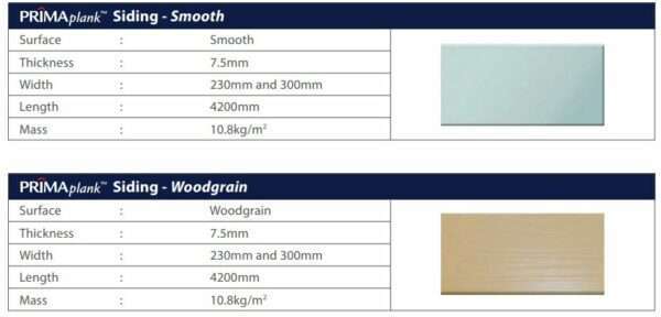 Cement Sheet Plank Weatherboards, Smooth and Woodgrain | Tile Importer ...