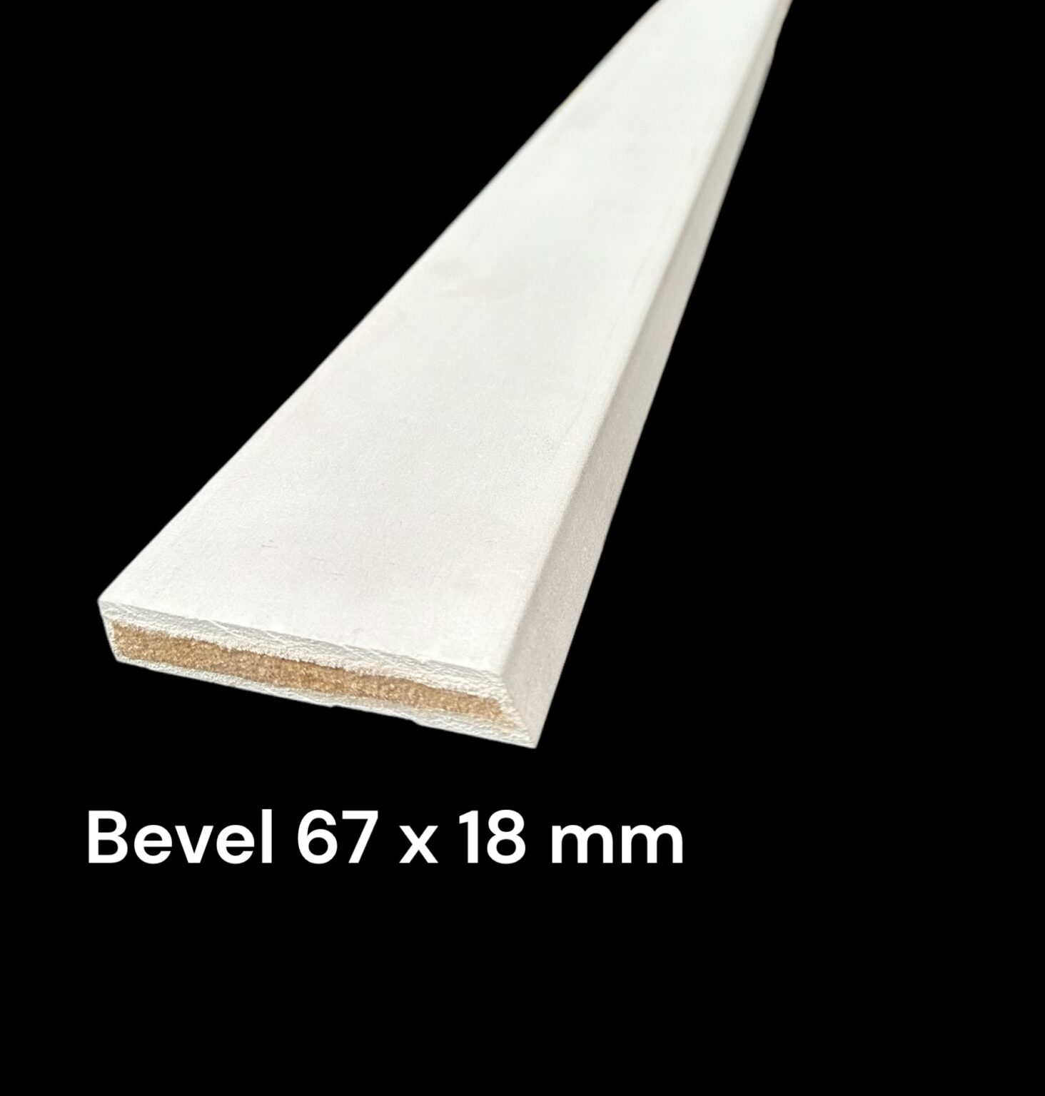 PRIMED MDF - Bevel Profile Various Dimensions - 5.4 metres | Tile Importer Timber Merchant