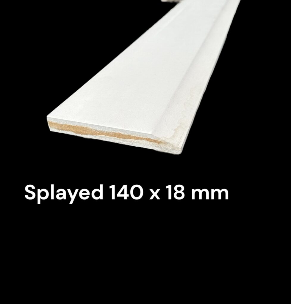 PRIMED MDF - Half Splayed Profile Various Dimensions - 5.4 metres ...